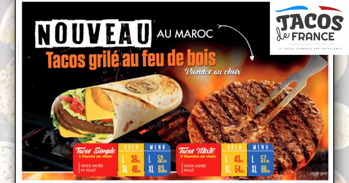 Menu Tacos de France Du 12 Mars Au 10 Juin 2020 - Tkhayar.ma